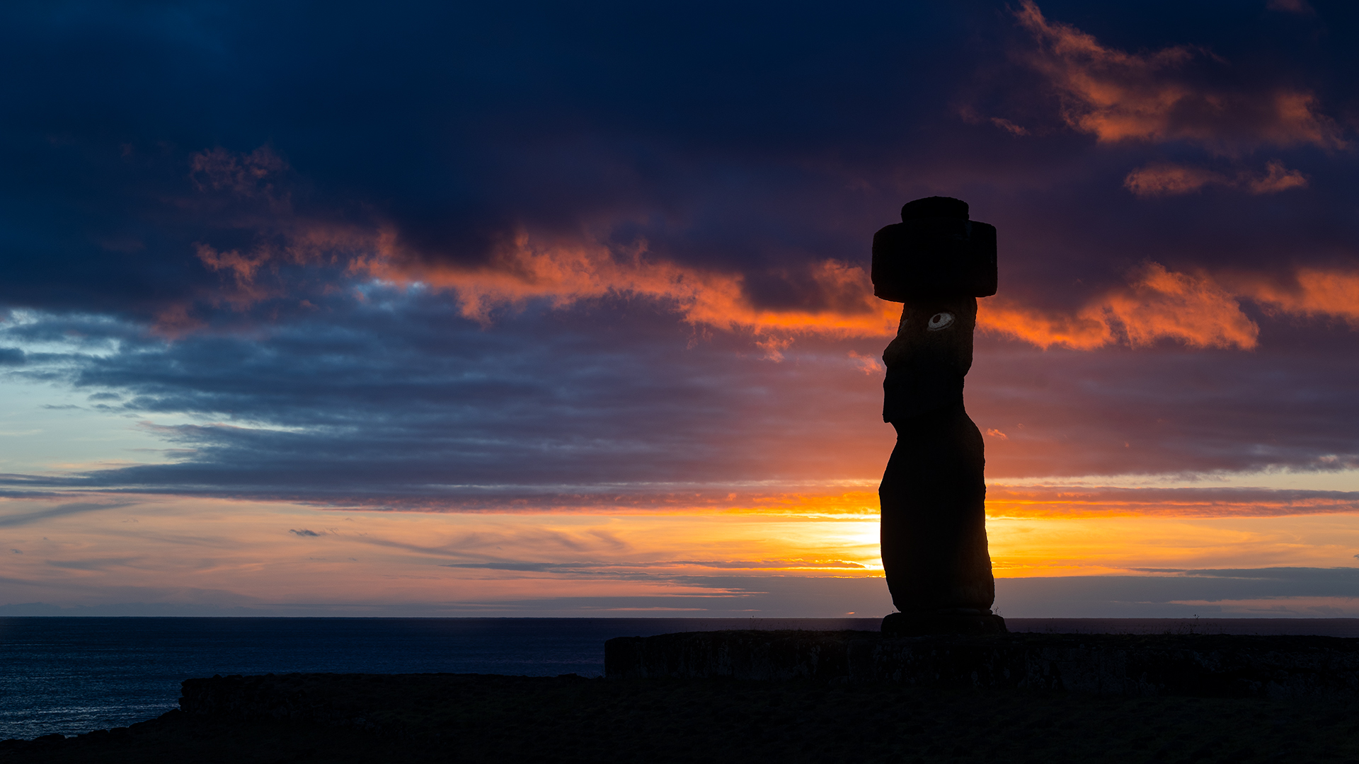 Mata Ki Te Rangi (ojos que miran al cielo) Atardecer en Rapa-Nui ...